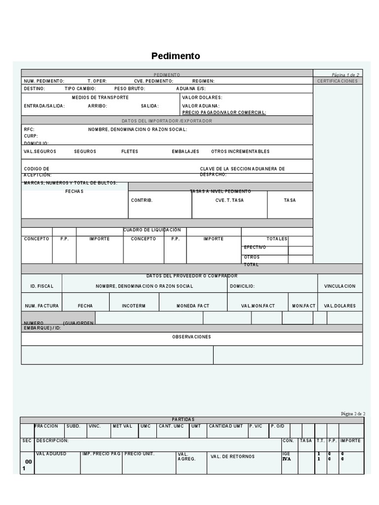 Documento de Pedimento | PDF | Business | Economias