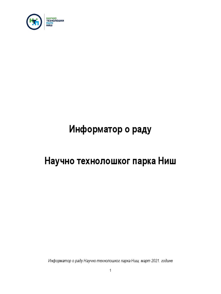 Informator o Radu NTP Nis Mart | PDF