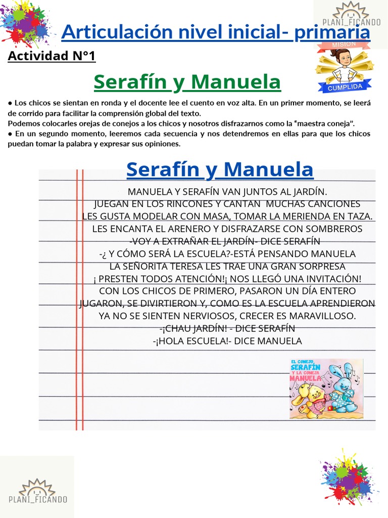Articulación Nivel Inicial-Primaria - PDL | PDF