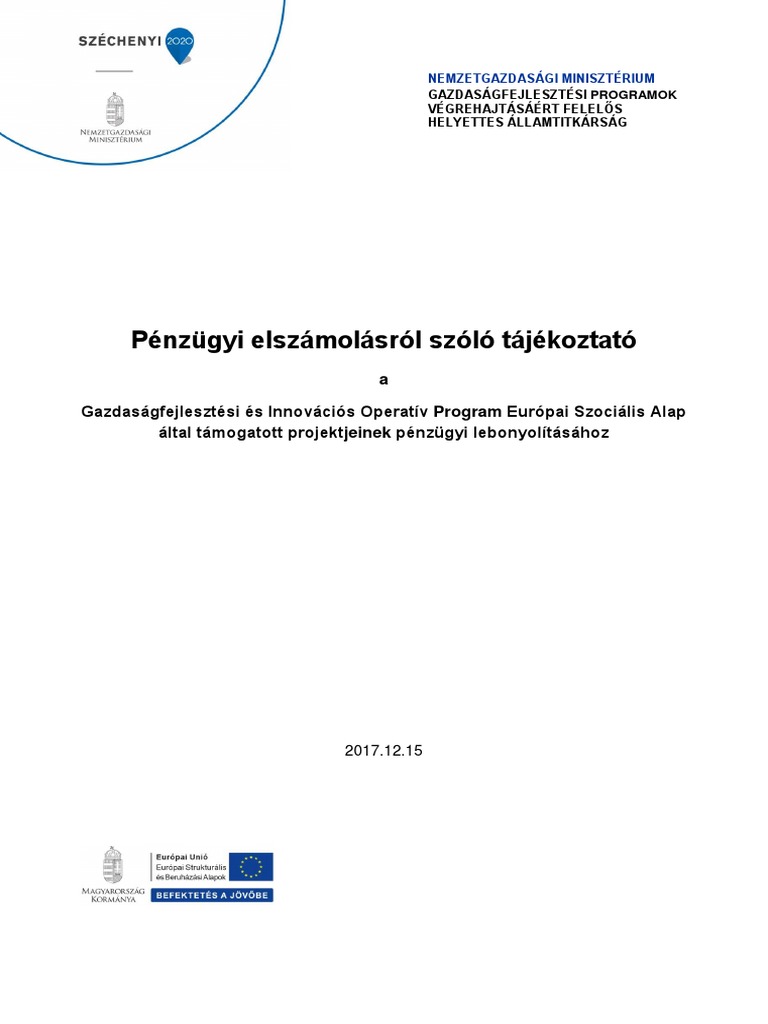 ESZA Penzugyi Tajekoztato 1 | PDF