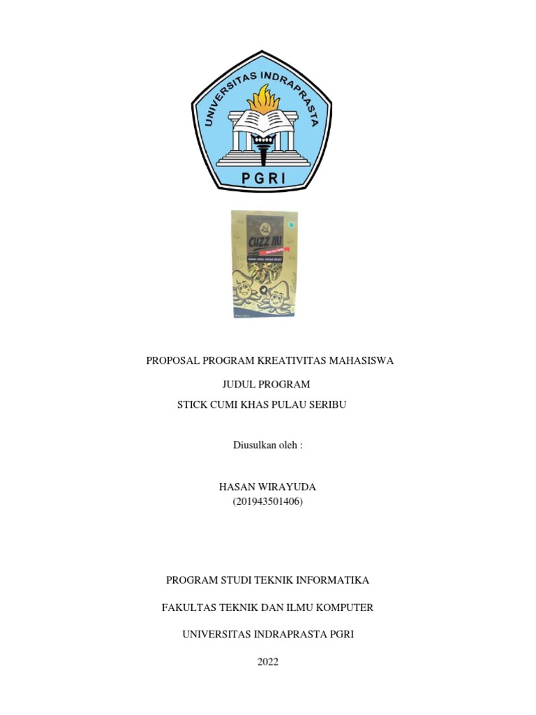 Proposal Bisnis Stik Cumi - Hasan Wirayuda 201943501406 | PDF