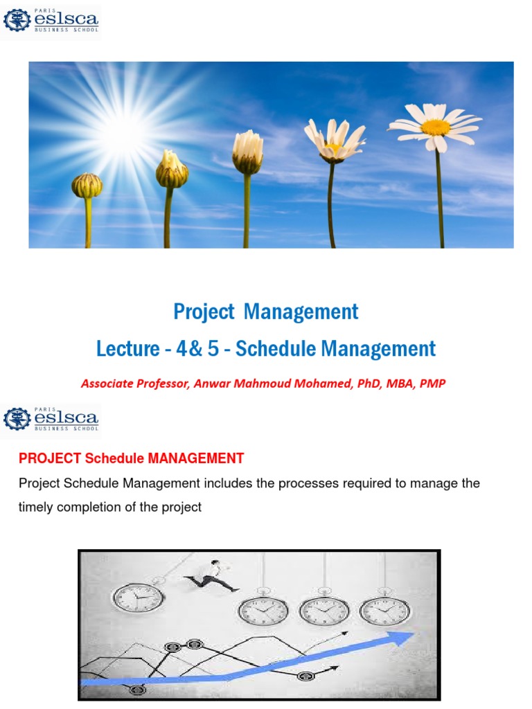 Lecture-4&5 - Schedule Management | Download Free PDF | Project Management