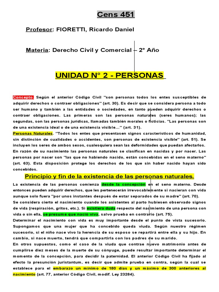 Cens 451 - Derecho - TP 3-4-5 | PDF | Domicilio (Ley) | Principios éticos