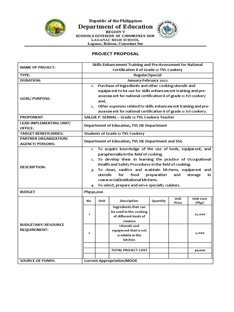 Enhancing Culinary Skills and Preparing for National Certification: A ...