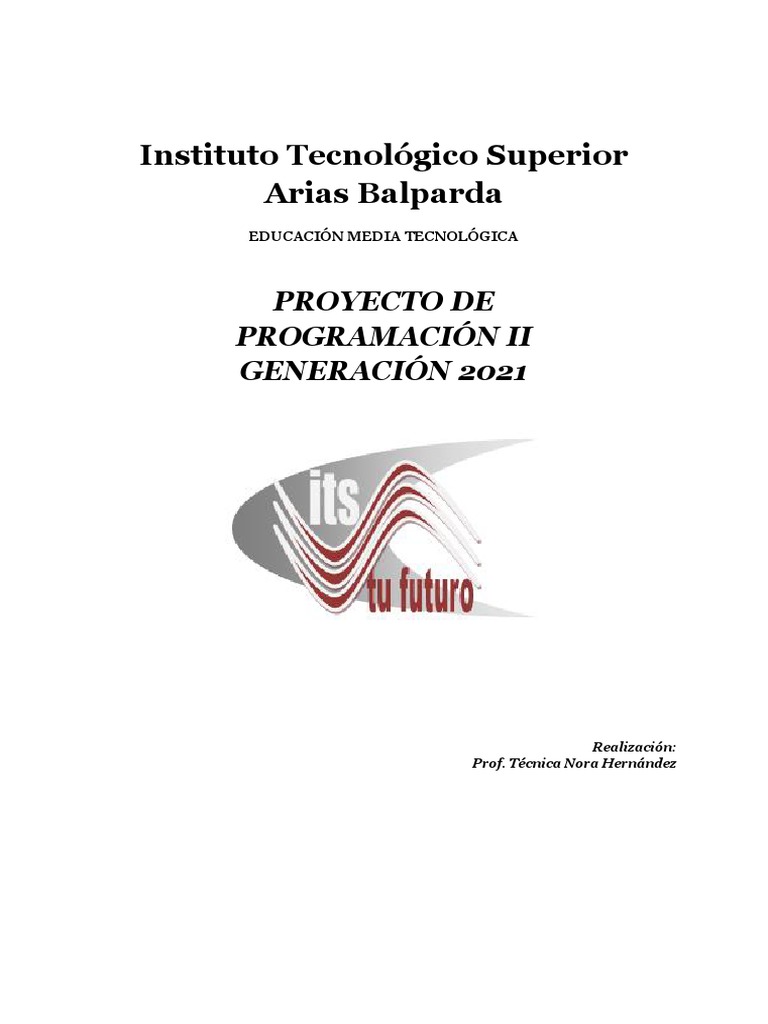 Proyecto Programacion II 2o EMT 2021 | PDF | Mi sql | Usuario (informática)