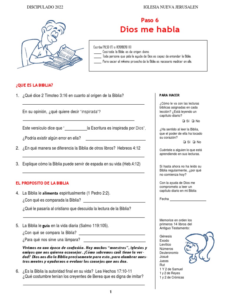 Paso 6 Nueva Vida En Cristo Pdf Biblia Cristo Título