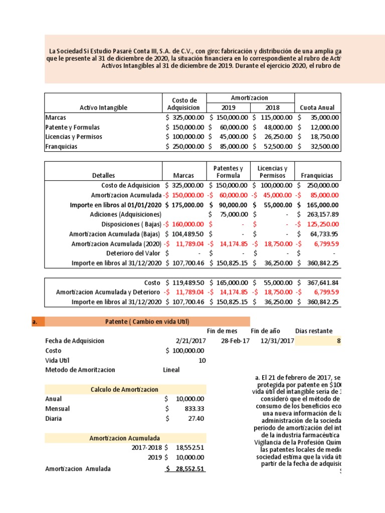 Activo Intangible | PDF | Amortización (Negocio) | Activo intangible