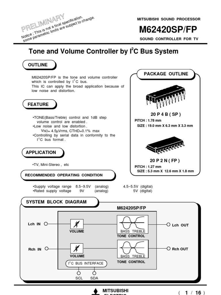 m62424 SP | PDF | Electronic Engineering | Electronics