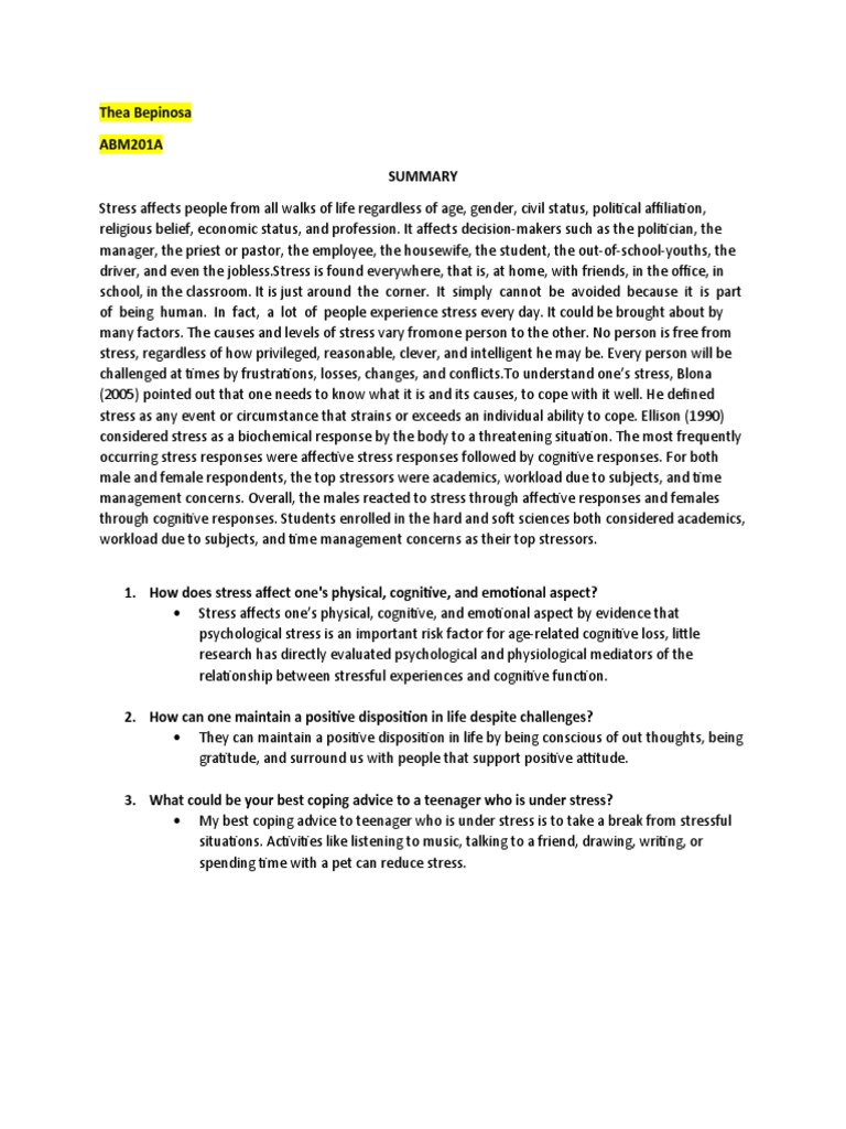 Week 6 - Research - ARG PD | PDF | Stress (Biology) | Adolescence