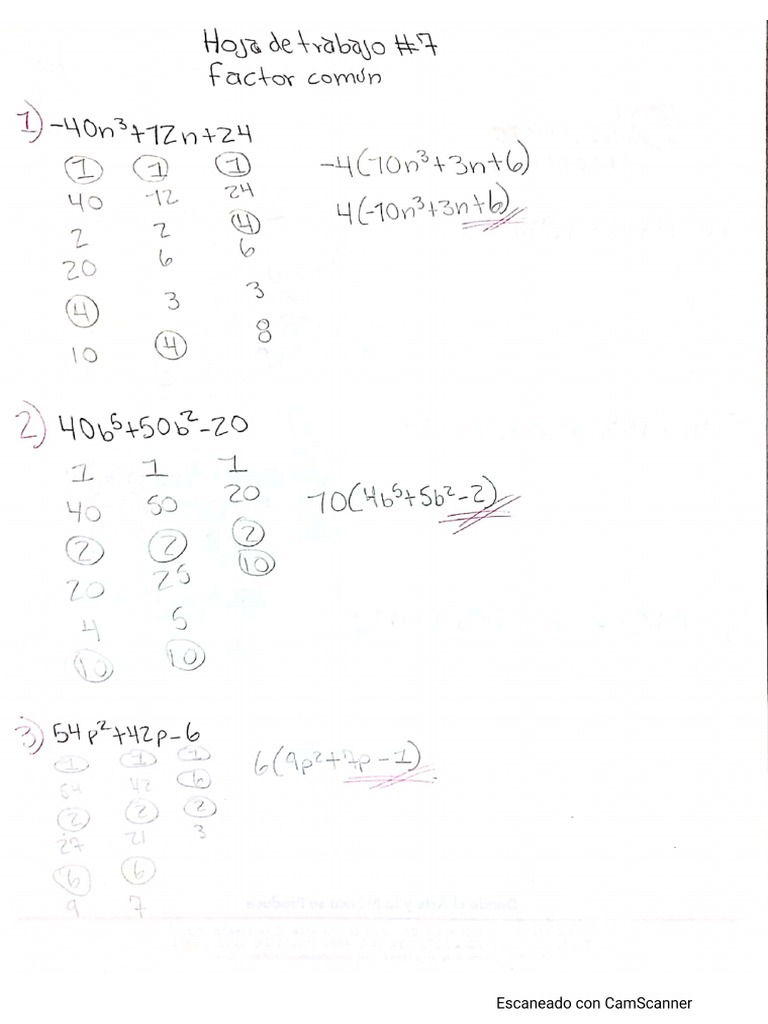 Hoja de Trabajo #7 Yoselin Gómez | PDF