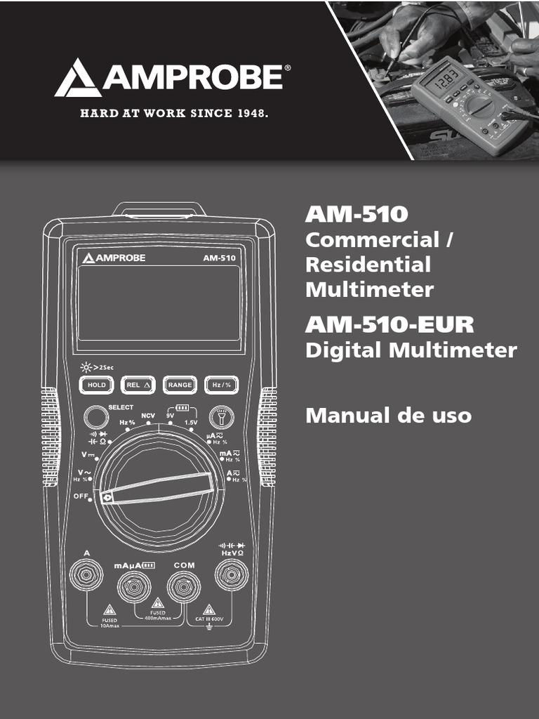 Manual Tester Amprobe | PDF | Corriente eléctrica | Resistor