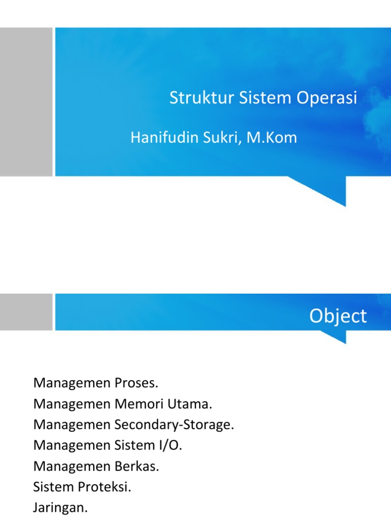 Struktur Sistem Operasi | PDF