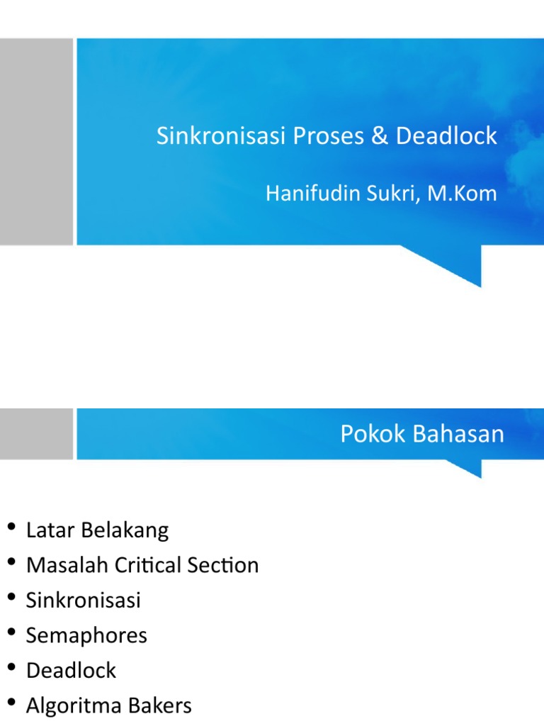 05 Sinkronisasi Proses | PDF