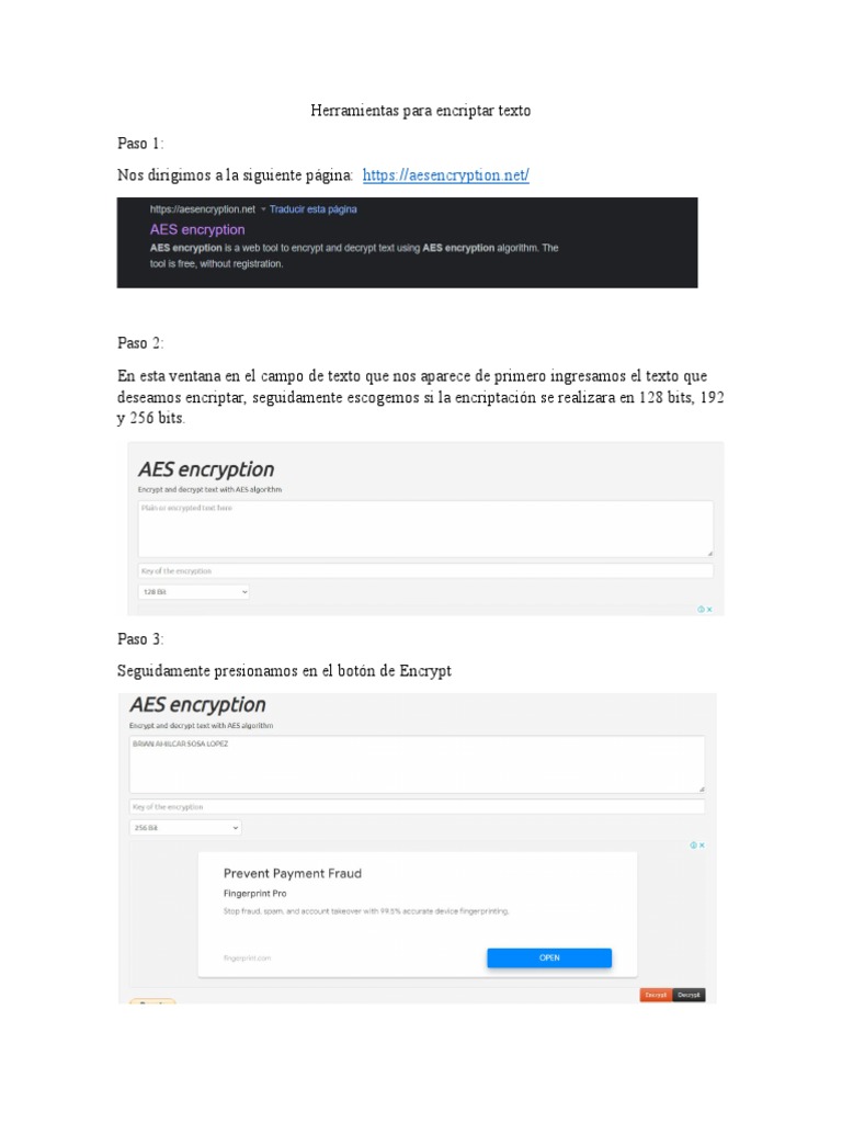 Herramientas para Encriptar Texto | PDF Herramientas para Encriptar Texto | PDF