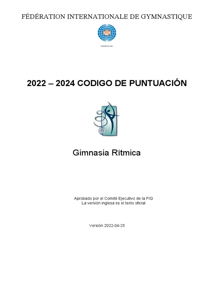 Es - 2022-2024 RG Code of Points (Mark-Up) | PDF | Gimnasia | Deportes Es - 2022-2024 RG Code of Points (Mark-Up) | PDF | Gimnasia | Deportes
