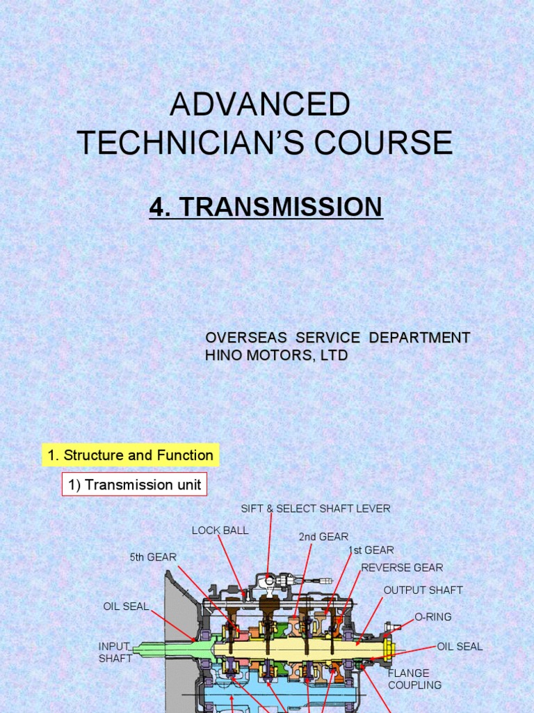 Hino Transmission | PDF | Manual Transmission | Vehicles