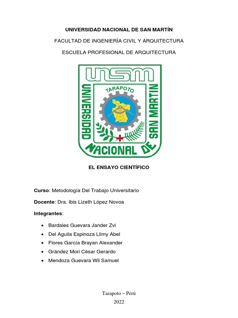 Ensayo Cientifico | PDF