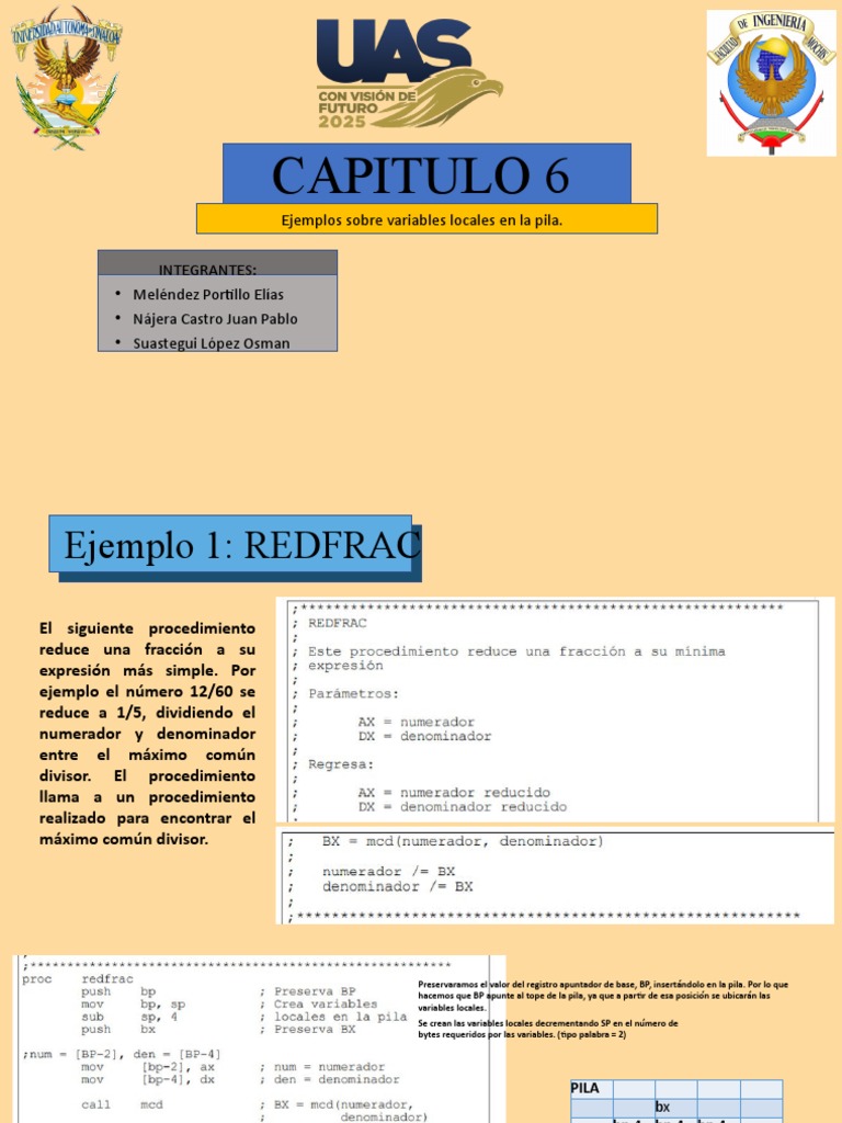 Ejemplo Variables Locales en La Pila | PDF | Variable (informática ...