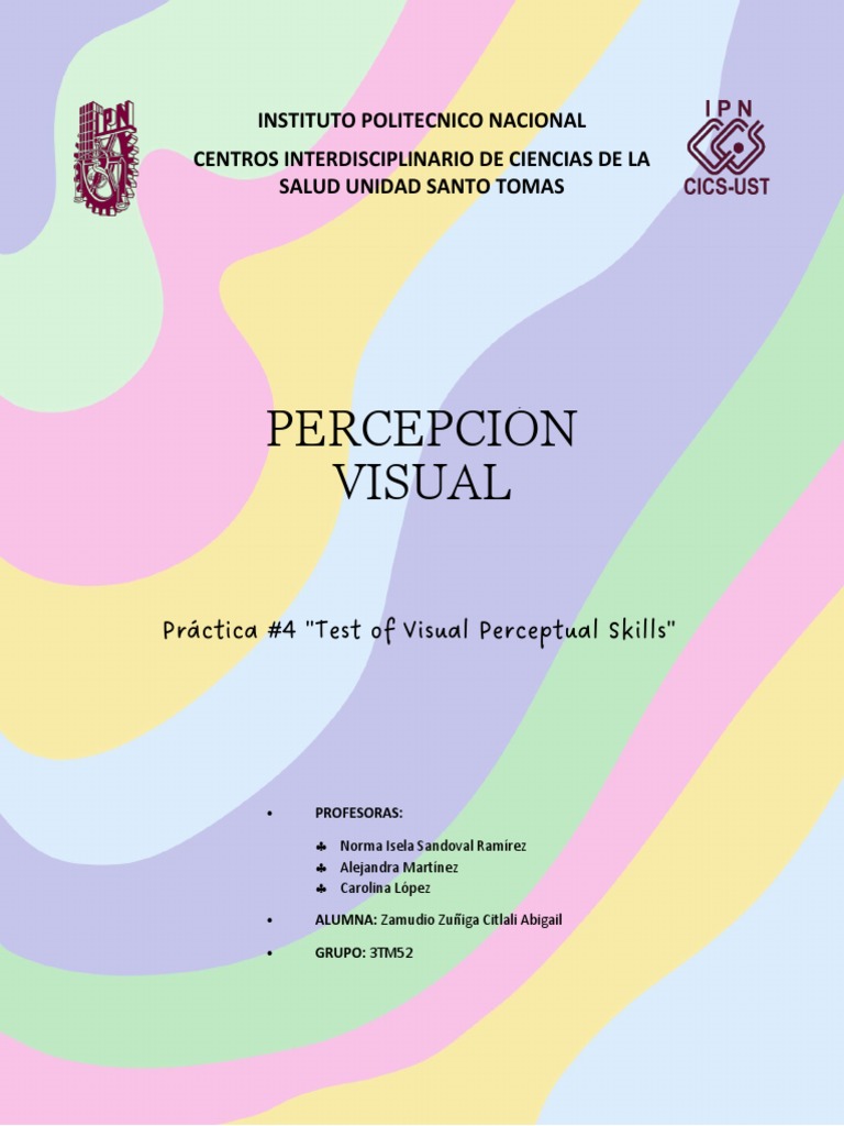 Evaluación de Habilidades Visuales TVPS-4 | PDF | Memoria | Percepción