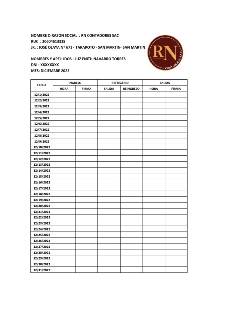 Control de Asistencia | PDF