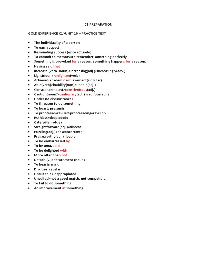 C1 Preparation | PDF