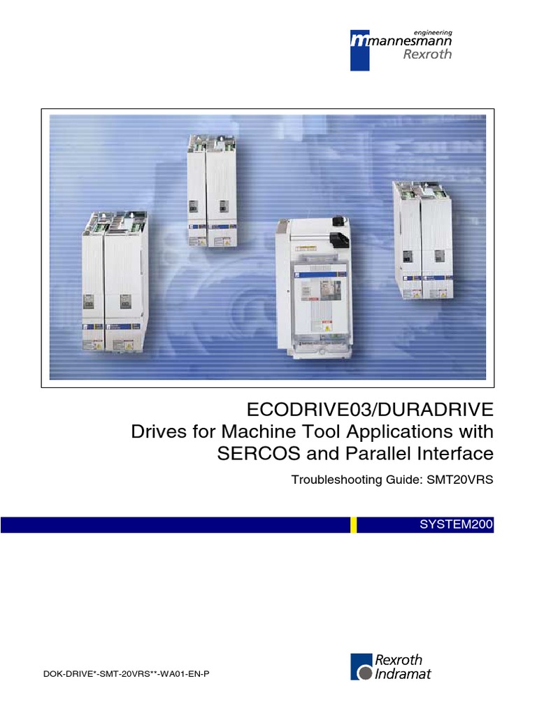 Ecodrive03/Duradrive Drives For Machine Tool Applications With SERCOS ...