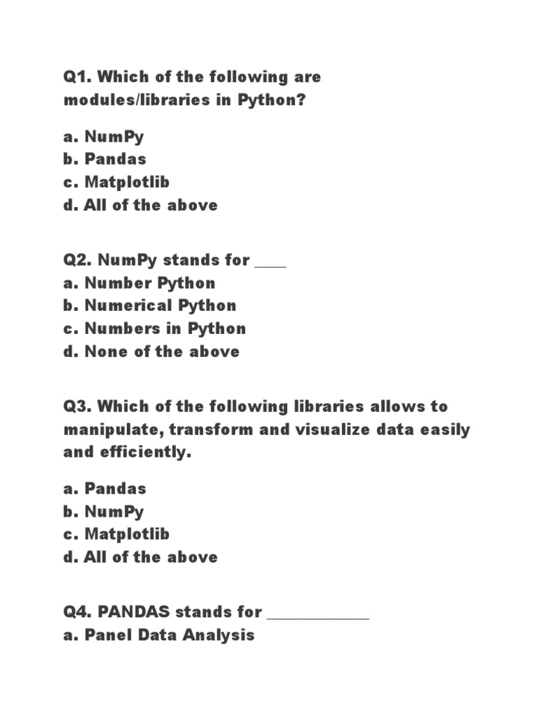 Pandas Series Practice Questions Pdf Python Programming Language