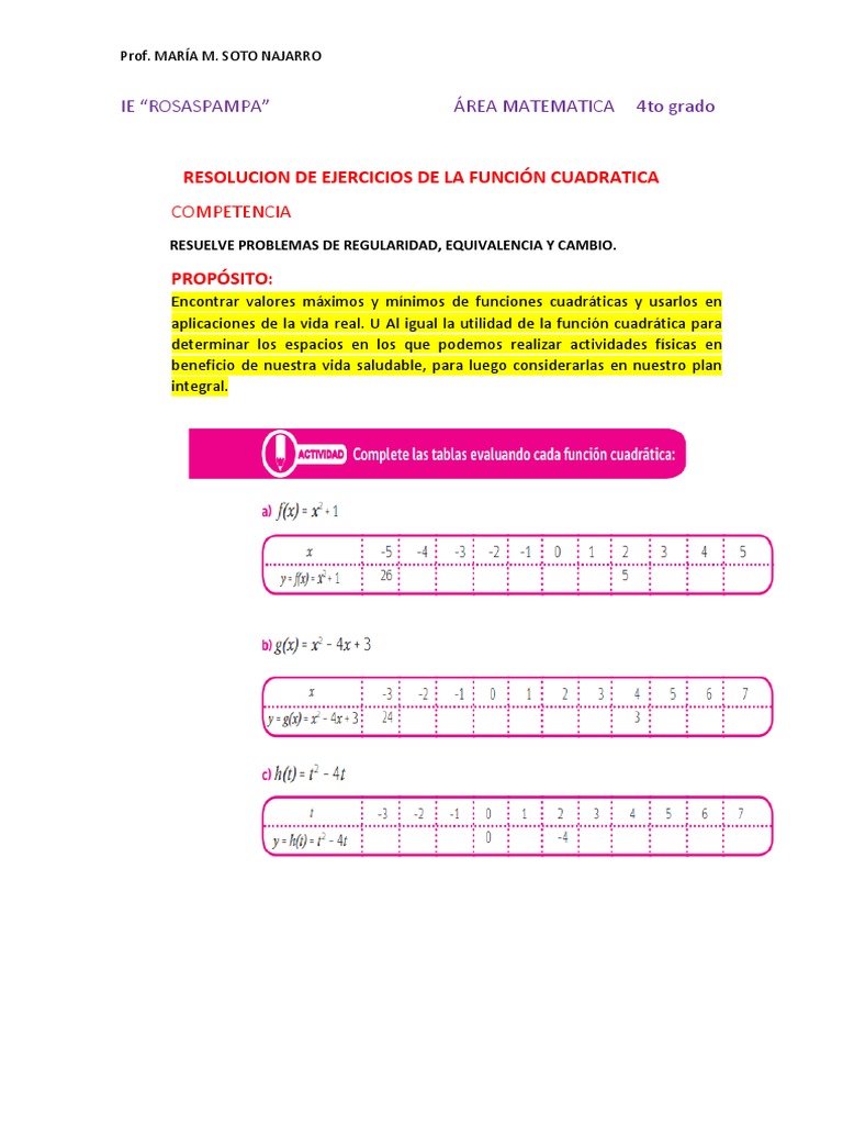 Función Cuadratica | PDF