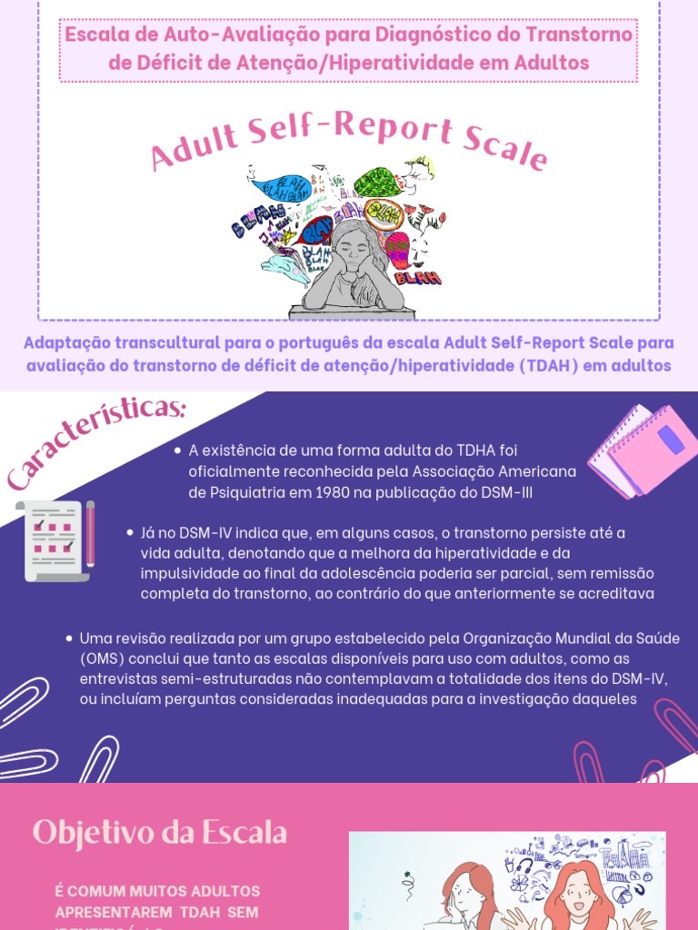 Adult Self-Report Scale - Isadora | Download grátis PDF | Transtorno de ...