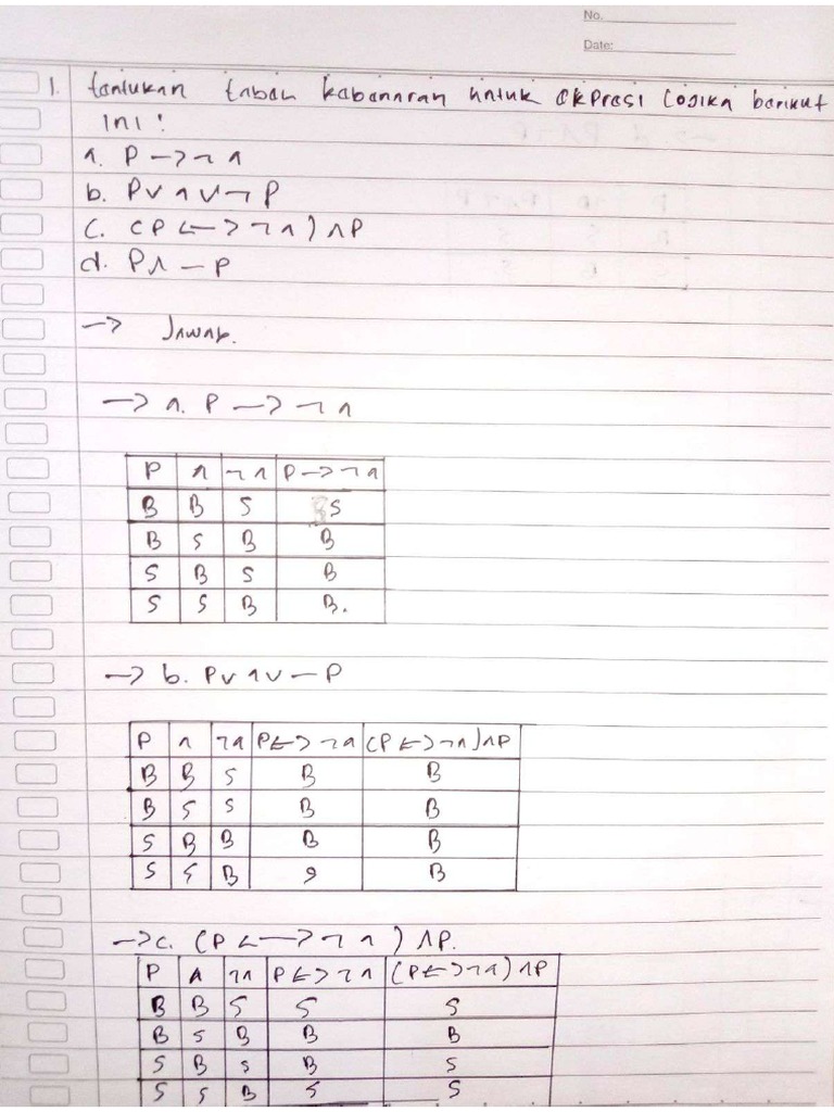 Tugas 2 Logika Informatika (1) - 1 | PDF