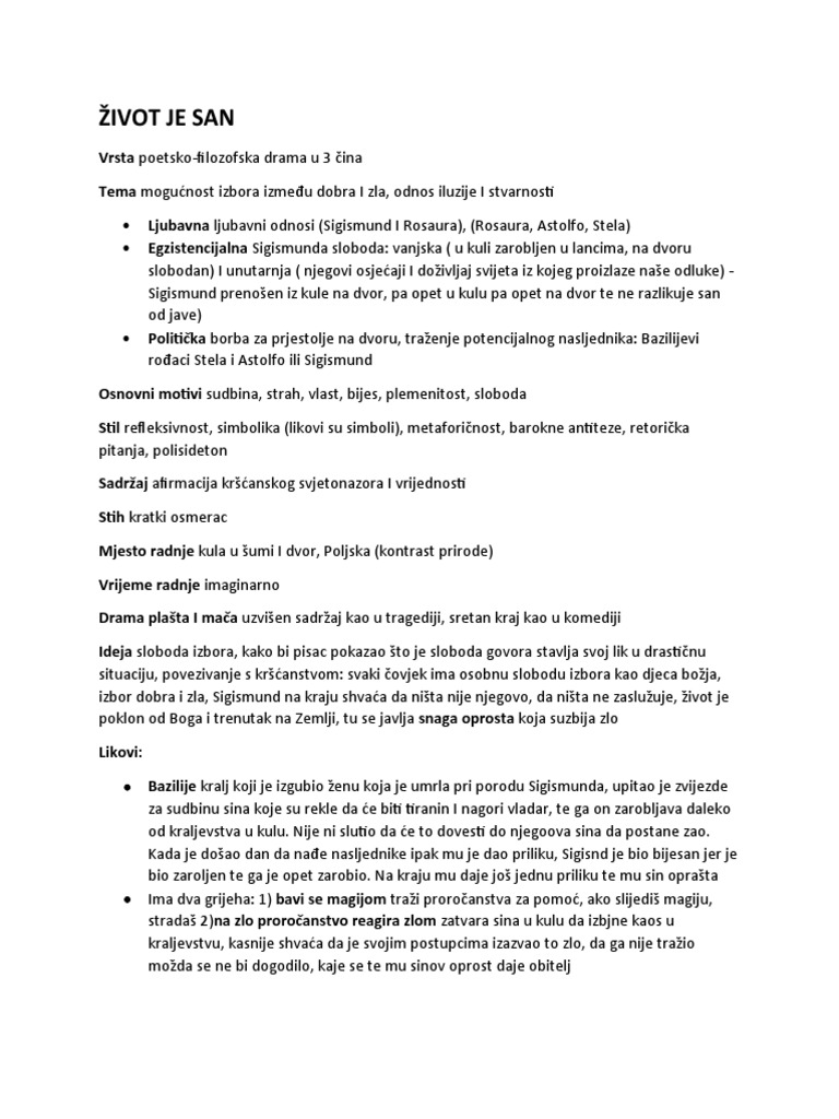 Život Je San | PDF