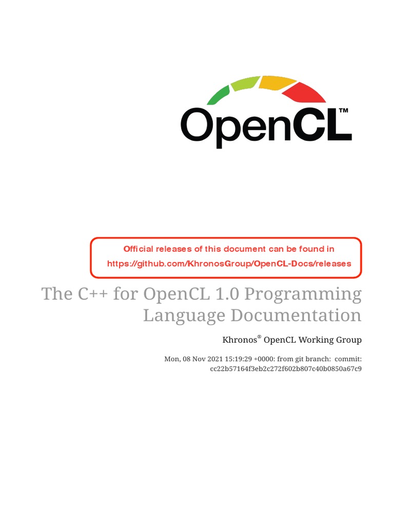 Cxx For Opencl Pdf Pointer Computer Programming Programming