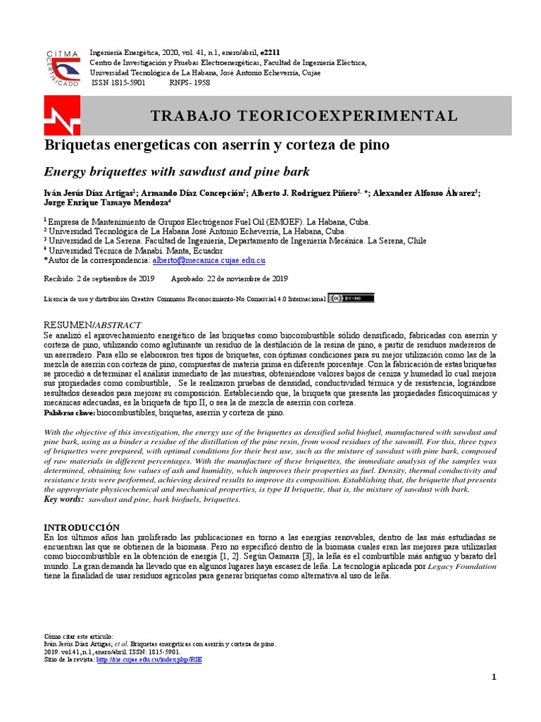 Pino y Asserin | Descargar gratis PDF | Biocombustible | Residuos