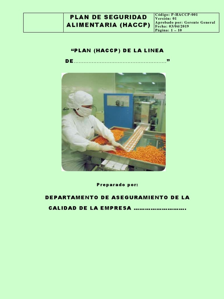Taller 1 Haccp Ficha para Ser Llenadas | PDF | Análisis de Riesgo y Puntos Críticos de Control ...