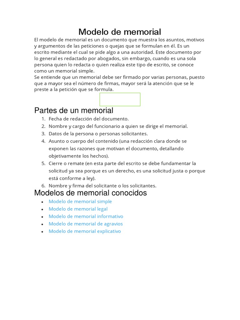 Modelo de Memorial | PDF