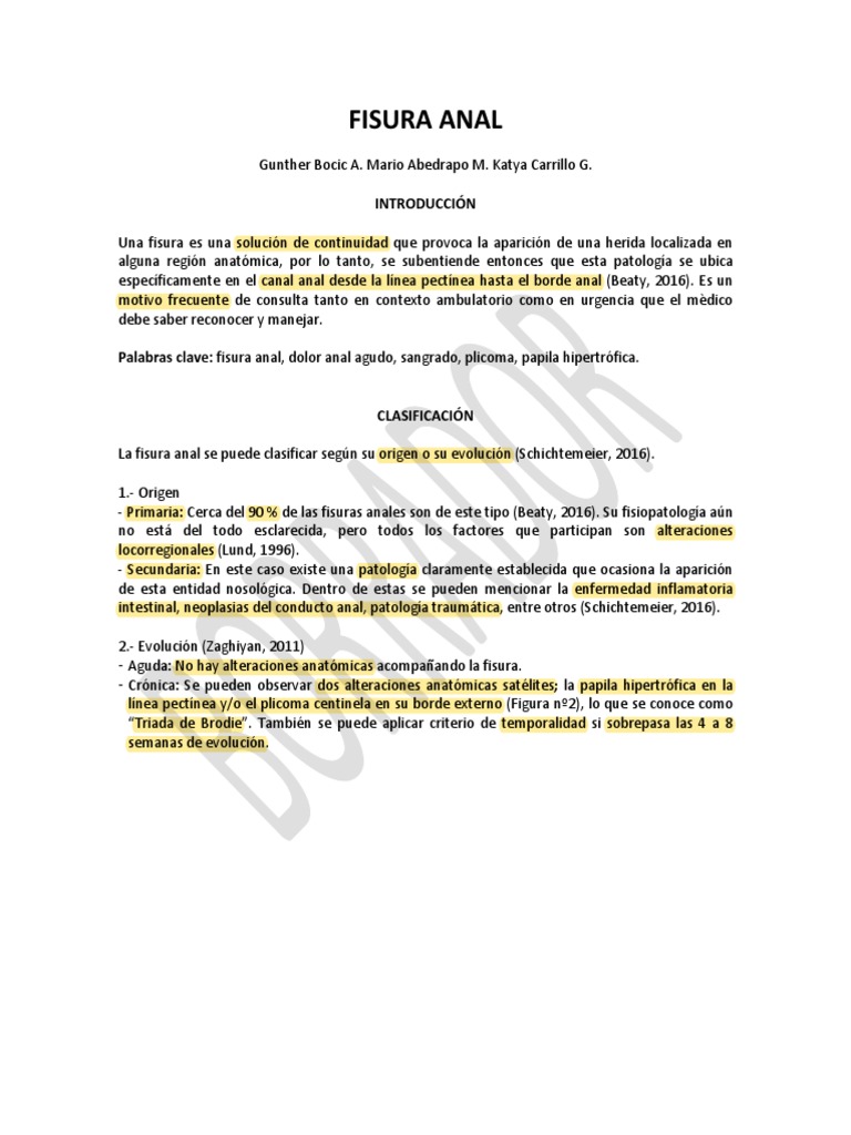 11B. Fisura Anal | PDF | Dolor | Ciencias de la Salud