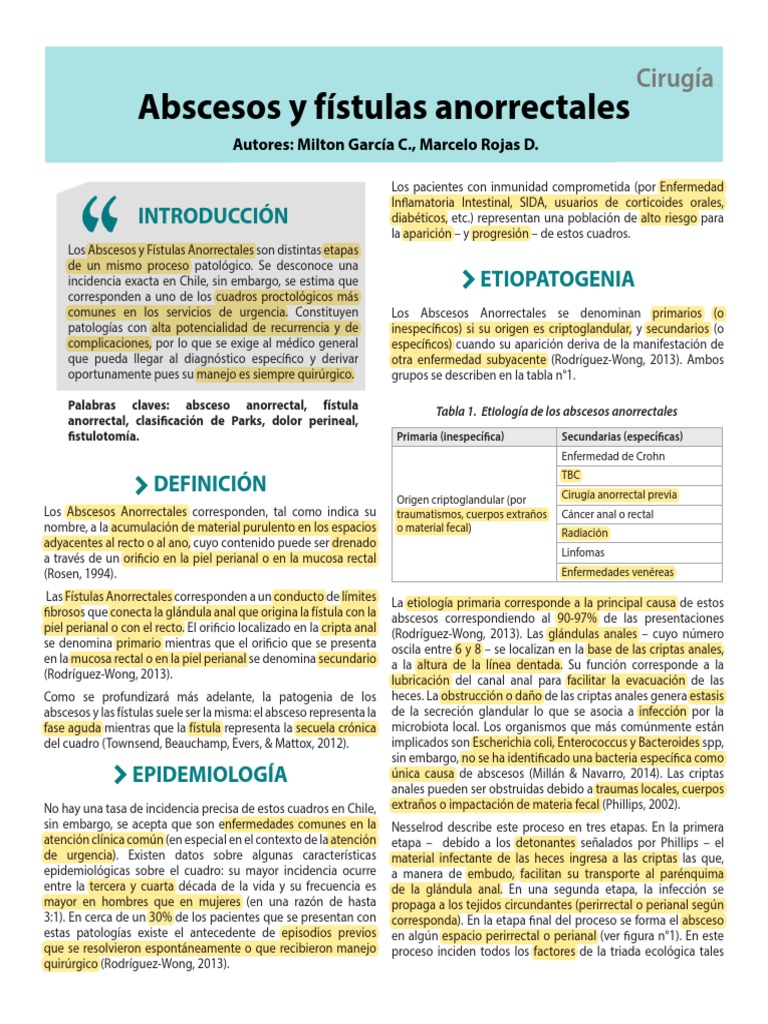Abscesos y Fístulas Anorrectales | PDF | Enfermedad de Crohn | Especialidades Medicas