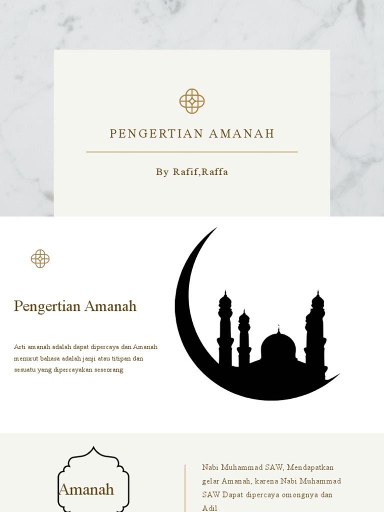 Pengertian Amanah | PDF | Agama & Spiritualitas