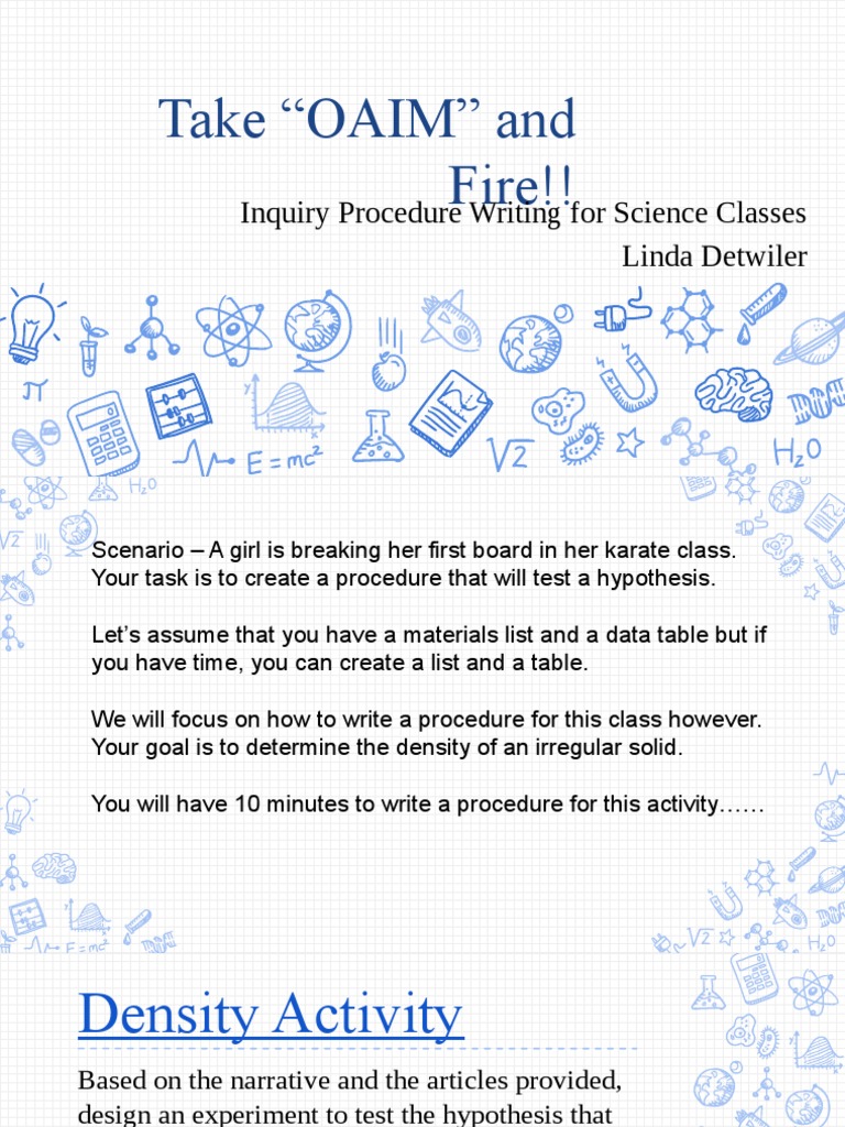 Take "OAIM" and Fire | PDF | Experiment | Measurement