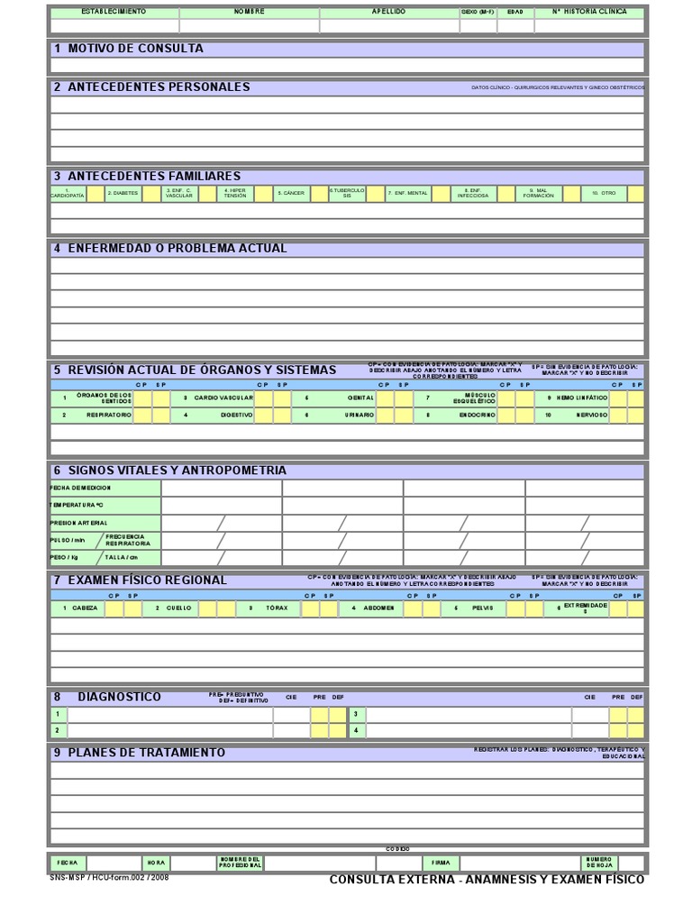 Form 002 Consulta Externa Compress | PDF | Ciencias de la Salud ...
