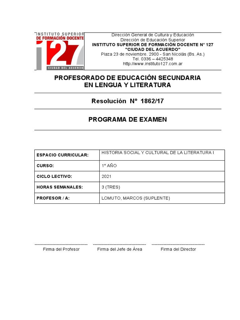 Programa de Examen 2021 | PDF | Edades medias