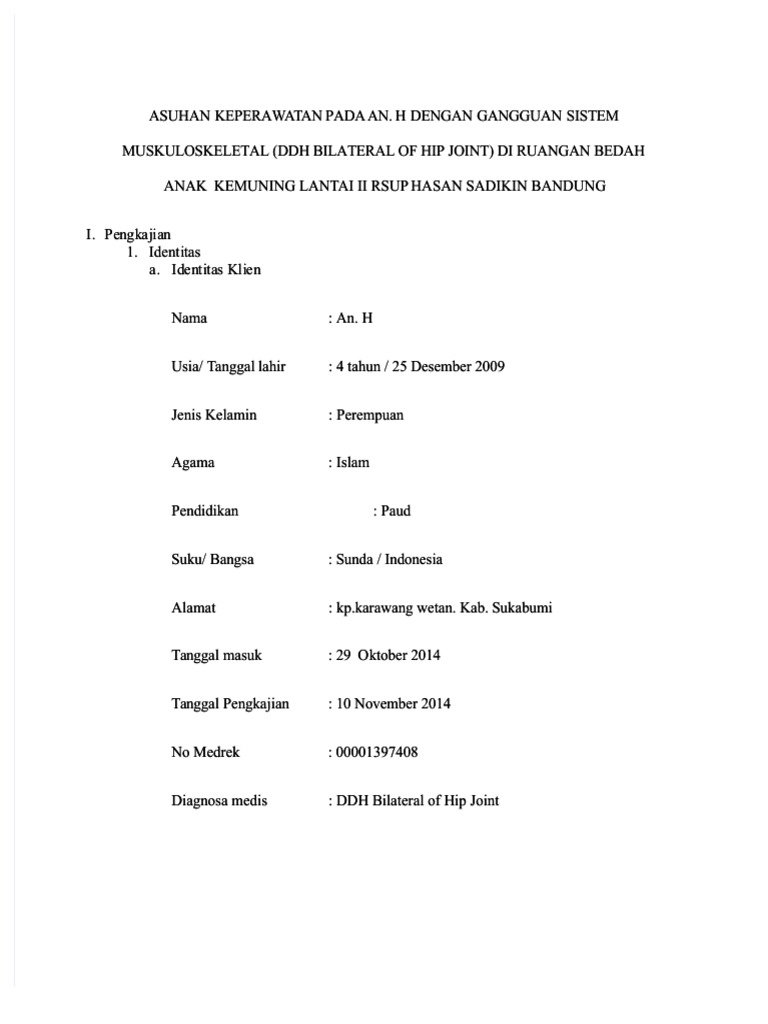 PDF Askep Kelompok Anak DDH Nur Compress | PDF