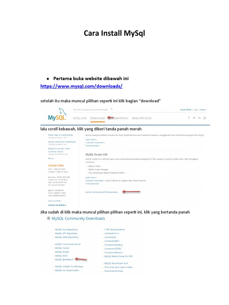 Langkah Langkah Menginstall MySQL | PDF | Komputer