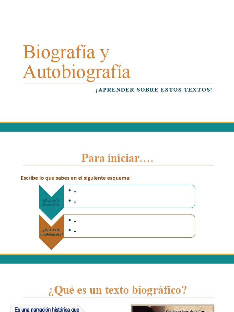 Biografia y Autobiografia | PDF | Narración | Autobiografías