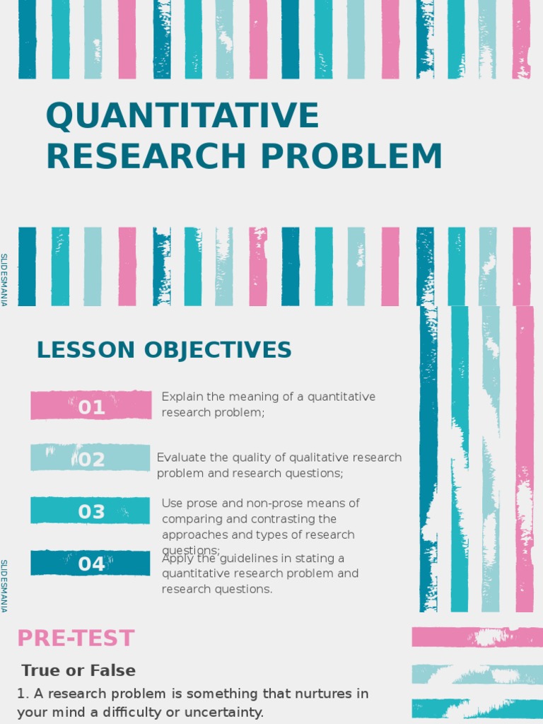 Formulating Effective Quantitative Research Problems and Questions | PDF | Hypothesis | Question