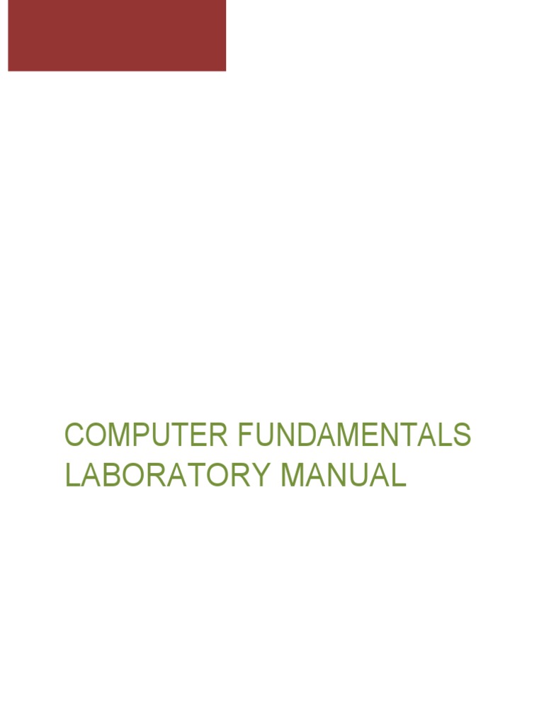 Lab Manual of Computer 1 | PDF | Cursor (User Interface) | Icon (Computing)