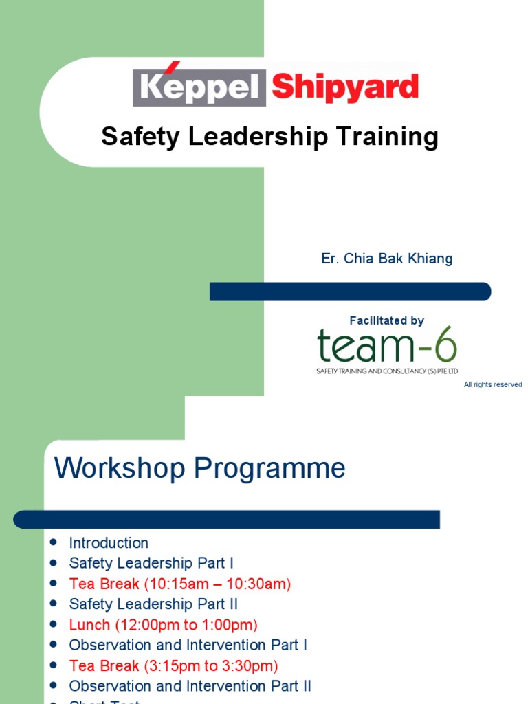 Leader Ship Safety Training | PDF | Safety | Risk