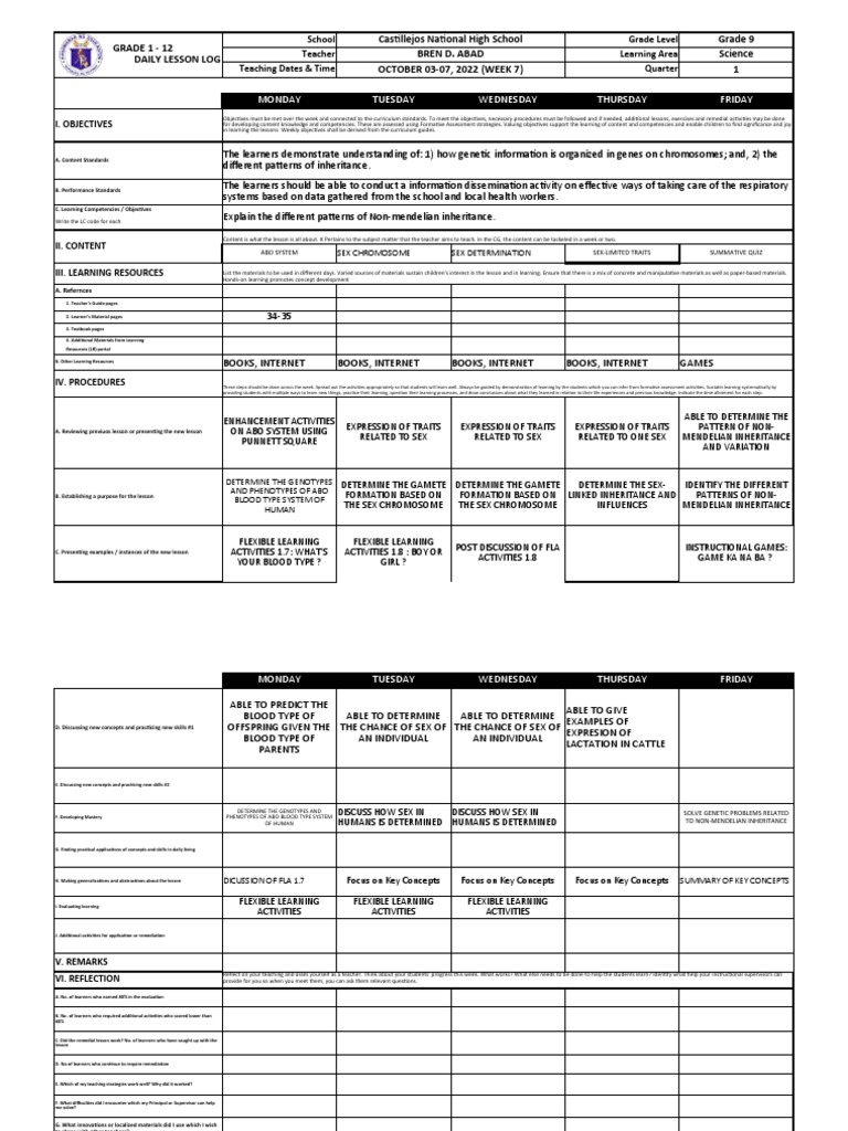 DLL Science 1-Week-7 | PDF | Learning | Teaching Method