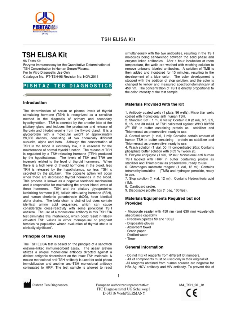 TSH Insert | PDF | Thyroid Stimulating Hormone | Elisa