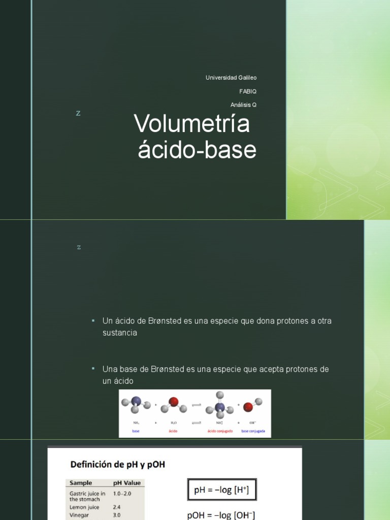 Volumetria Acido Base. Delmi | PDF | Química | Valoración